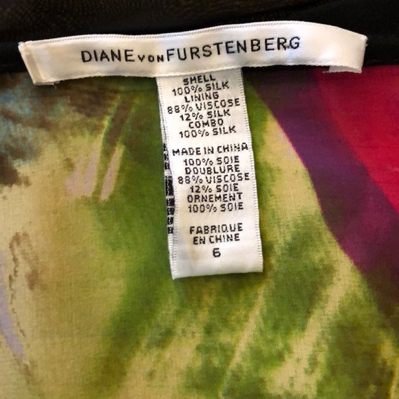 Diane Von Furstenberg | Tops | Diane Von Fursetenberg Sheer Silk Floral ...